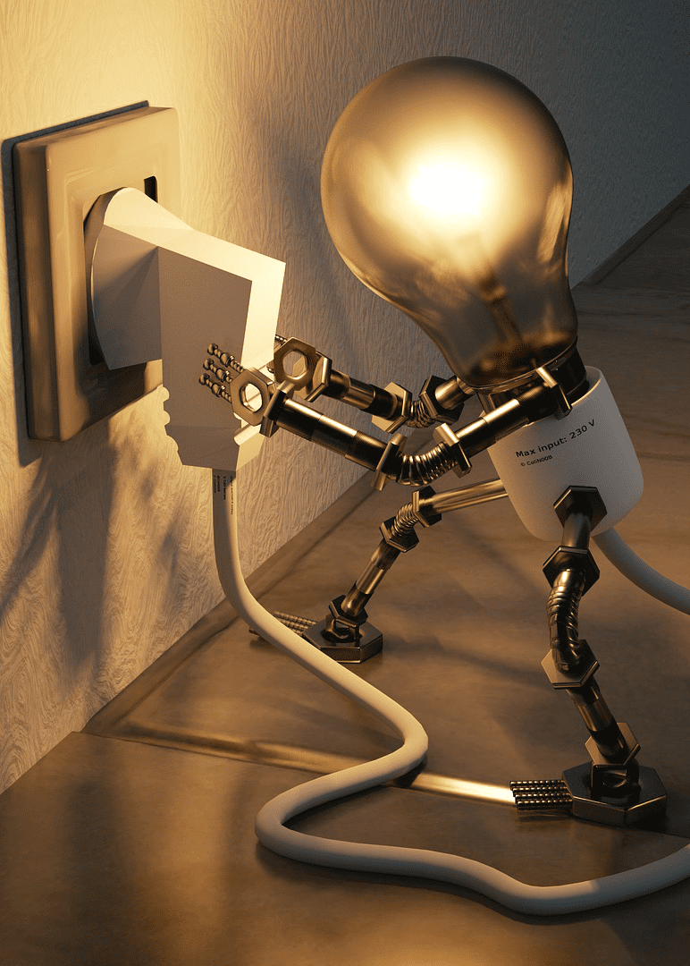 Portrait With Light Bulb